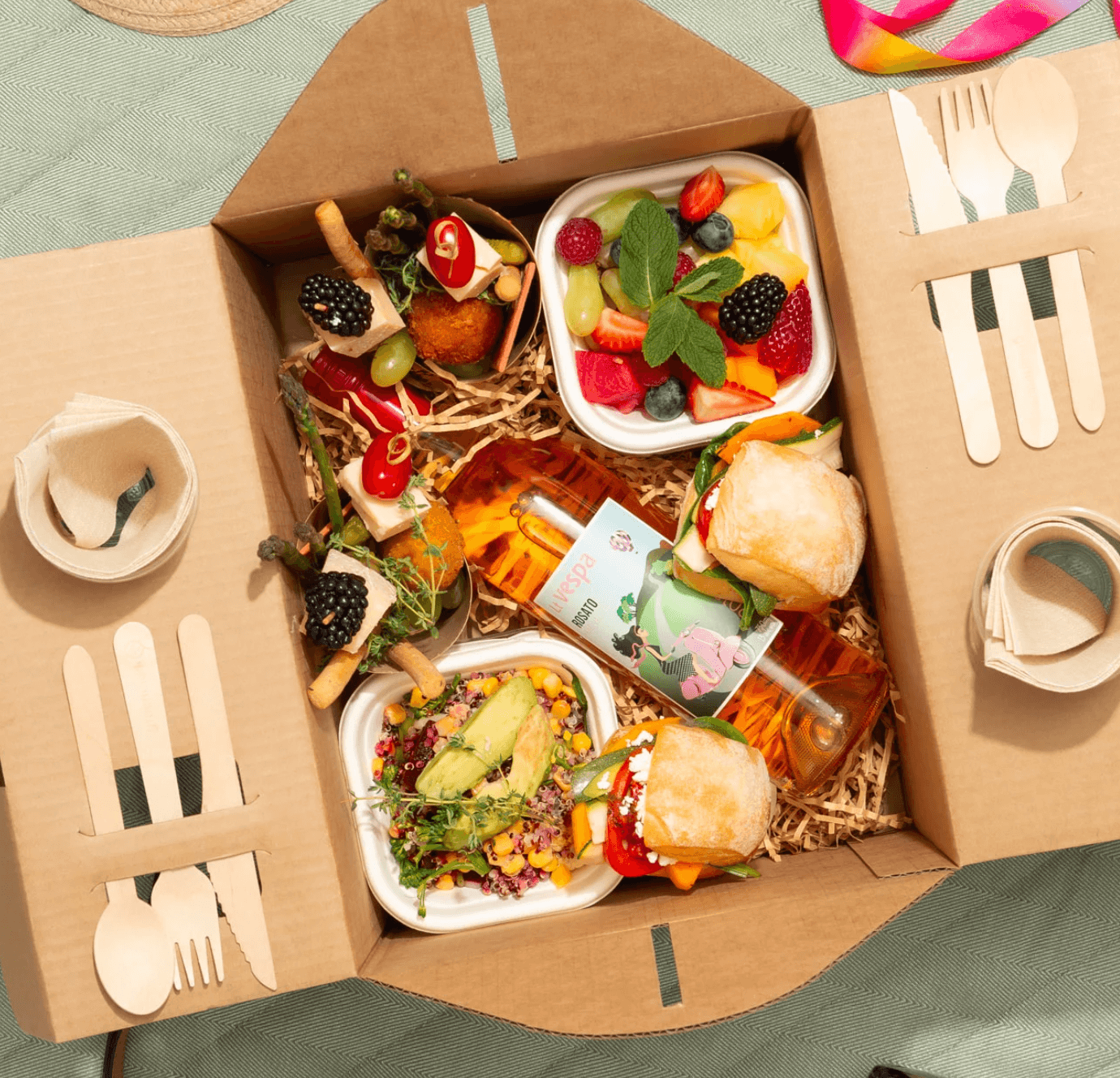 Picnic Box & Wine Vegetarian option