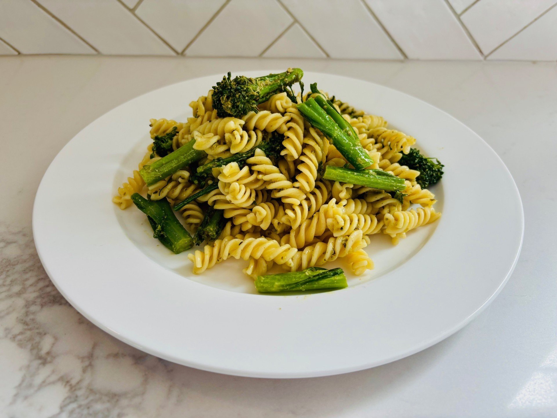Pasta Salad with Broccolini & Pesto