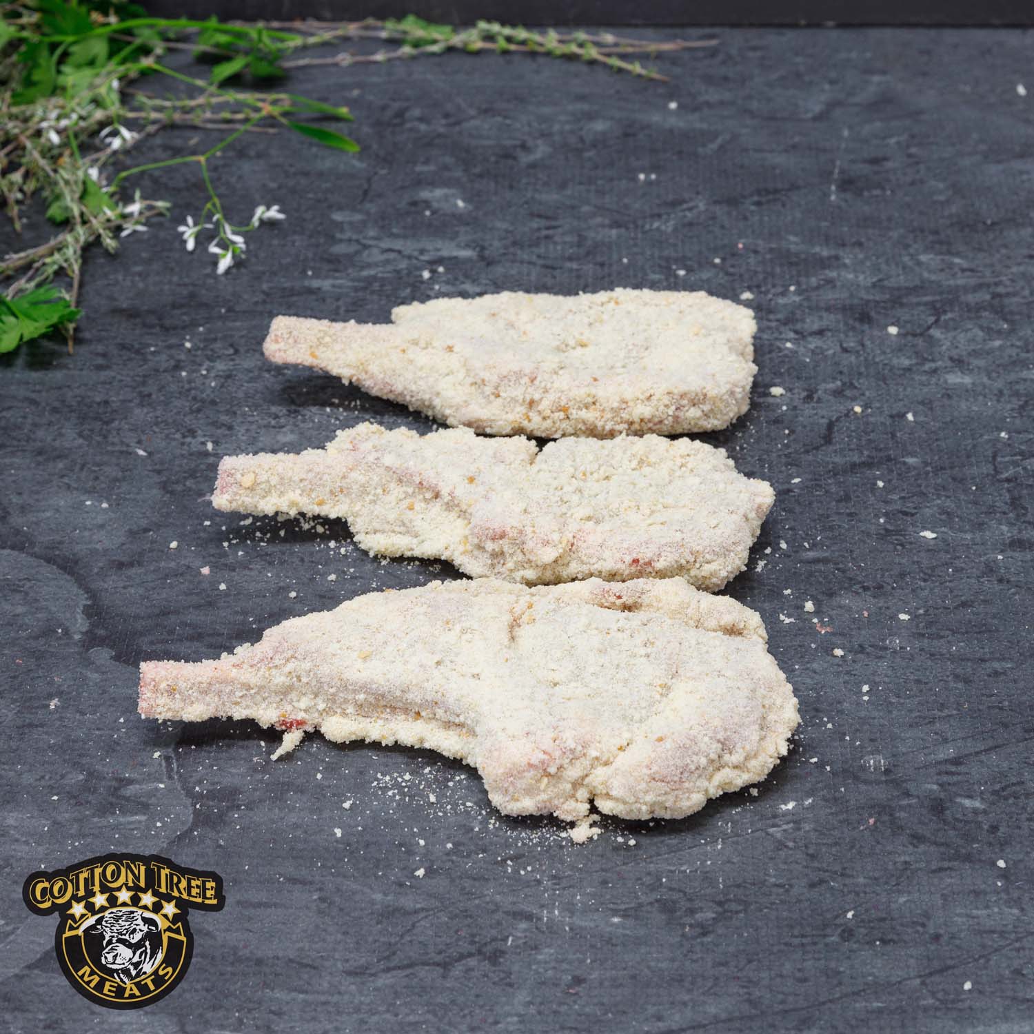 LAMB CUTLETS CAP OFF CRUMBED