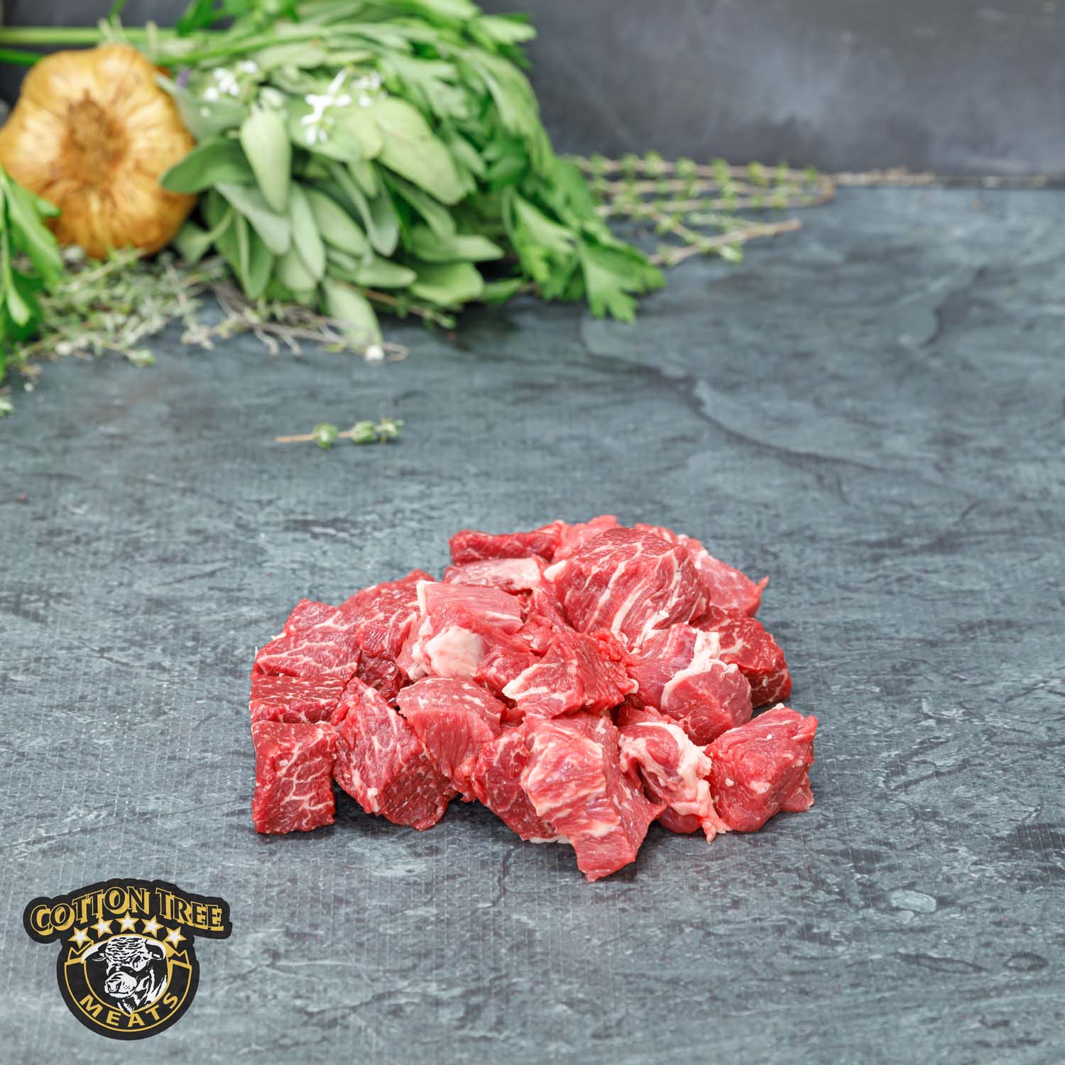 CHUCK DICED 2CM 2KG PKTS