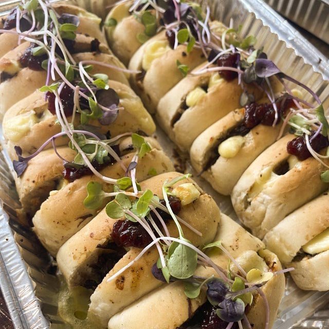 Mini Rolls // Sumac Beef, Chilli Jam and Mozzarella