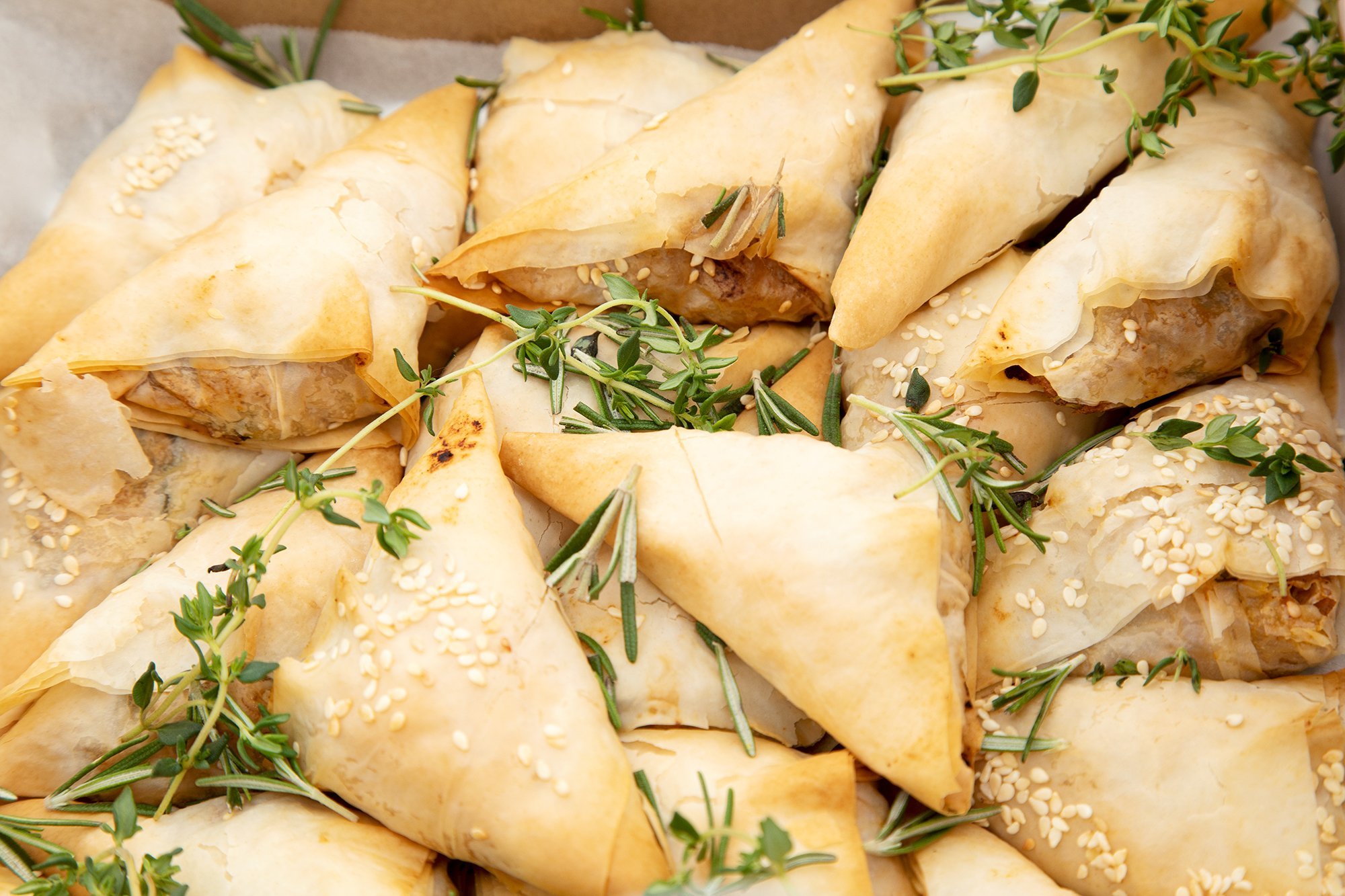 Vegetable Filo Triangles