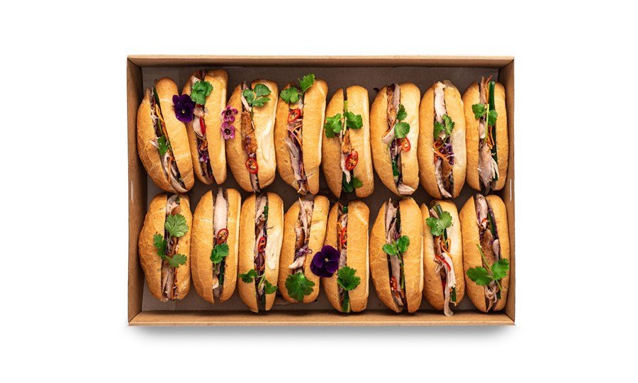 Vietnamese Mini Bread Rolls (Banh Mi) - Roasted Chicken