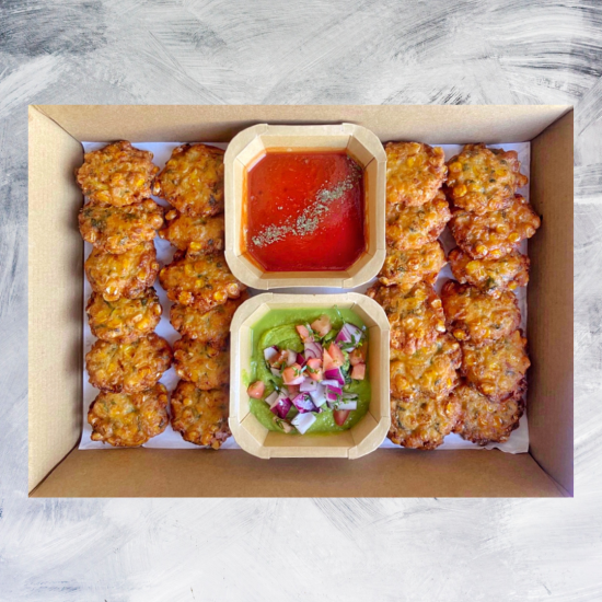 Golden Corn Fritter Platter