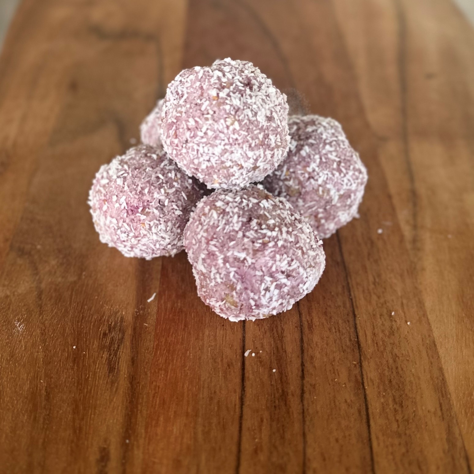 Raspberry Coconut Bliss Balls