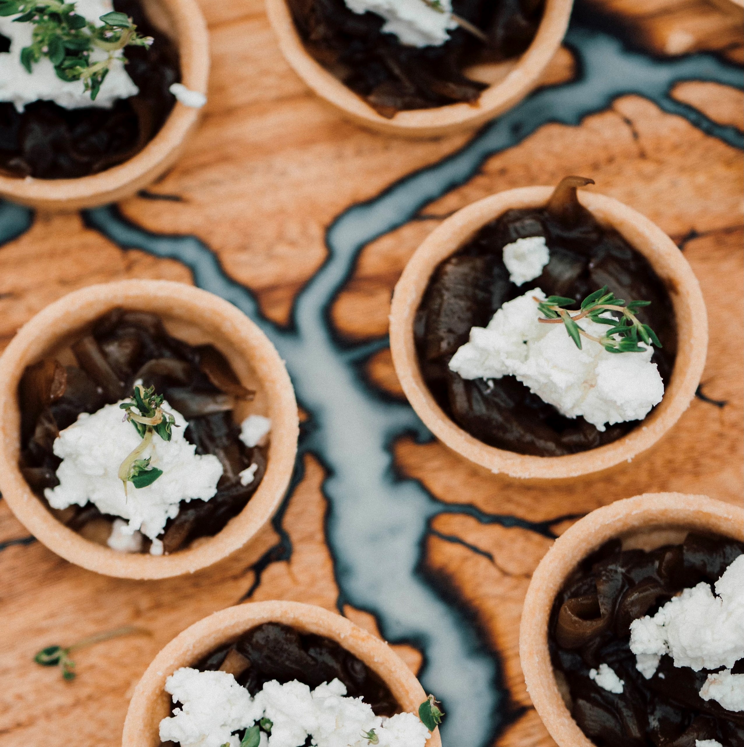 Goat’s Cheese & Caramelised Onion Tartlet Platter Box (48 pc)