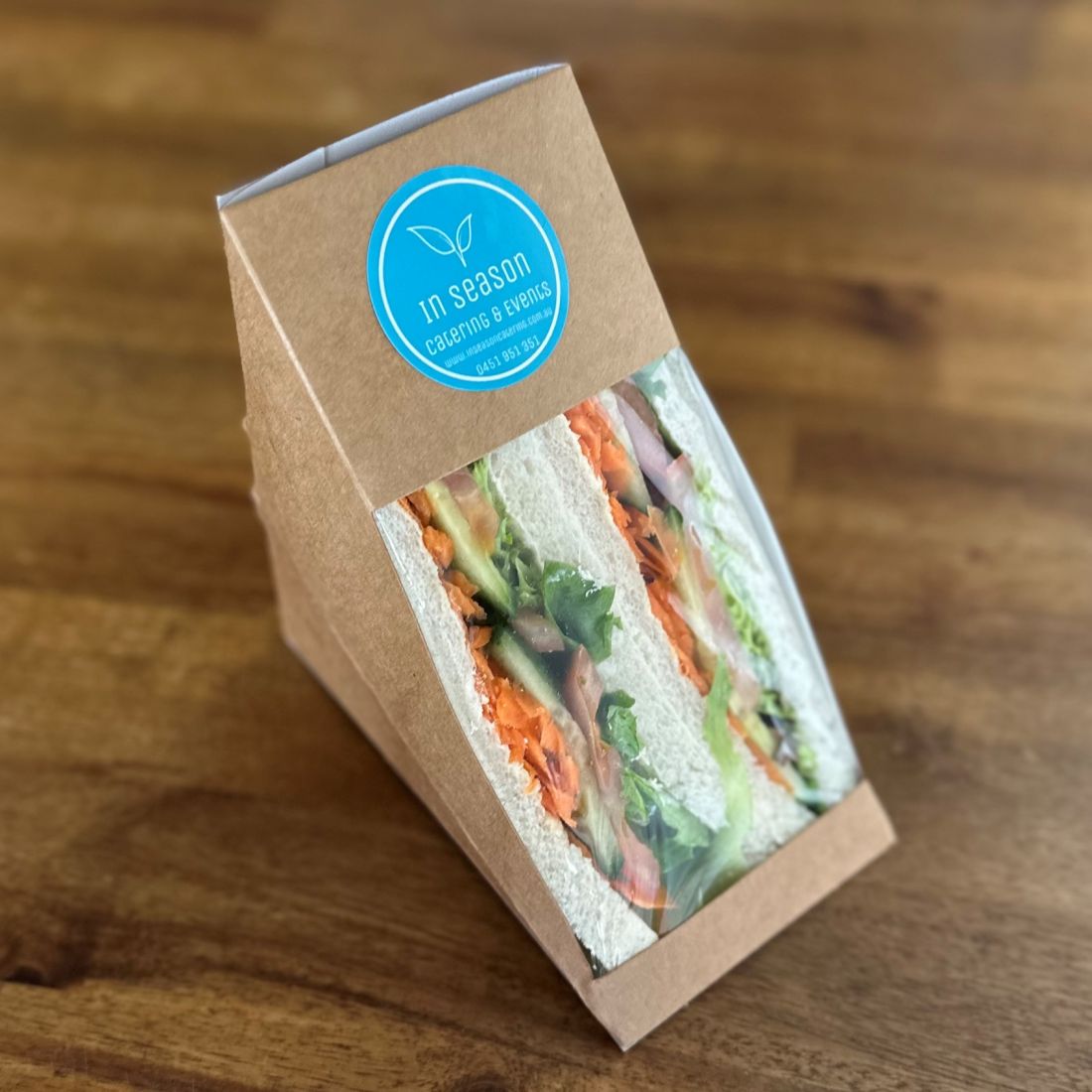 Individually Packaged Sandwich to Suit Dietary Requirements.