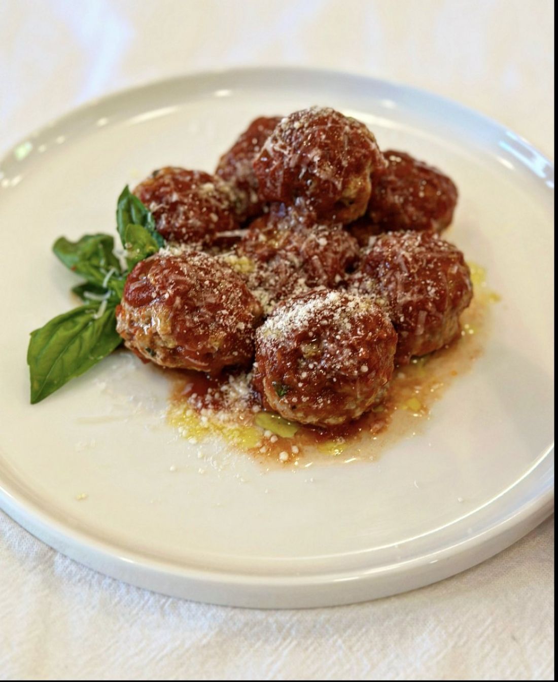 Pork and fennel meatballs in Napoli sauce