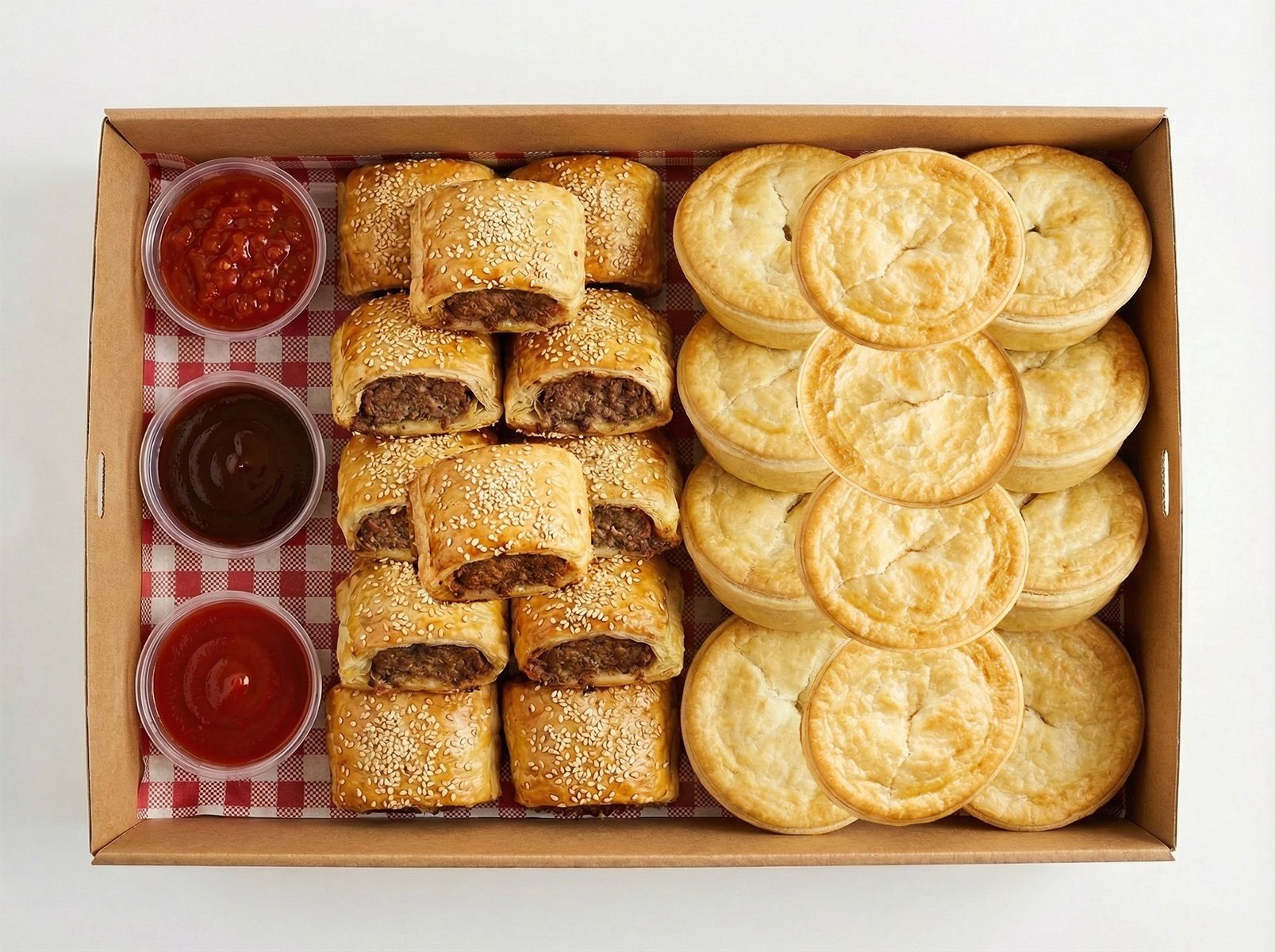 Gourmet Beef Sausage Rolls & Pie Platter
