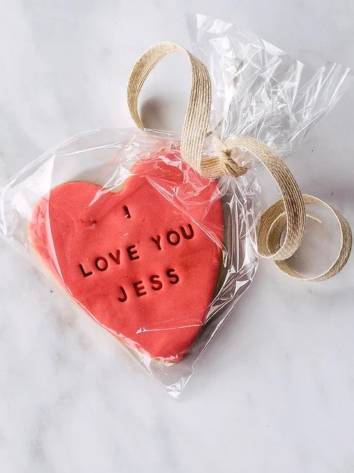 Custom Message Fondant Cookie