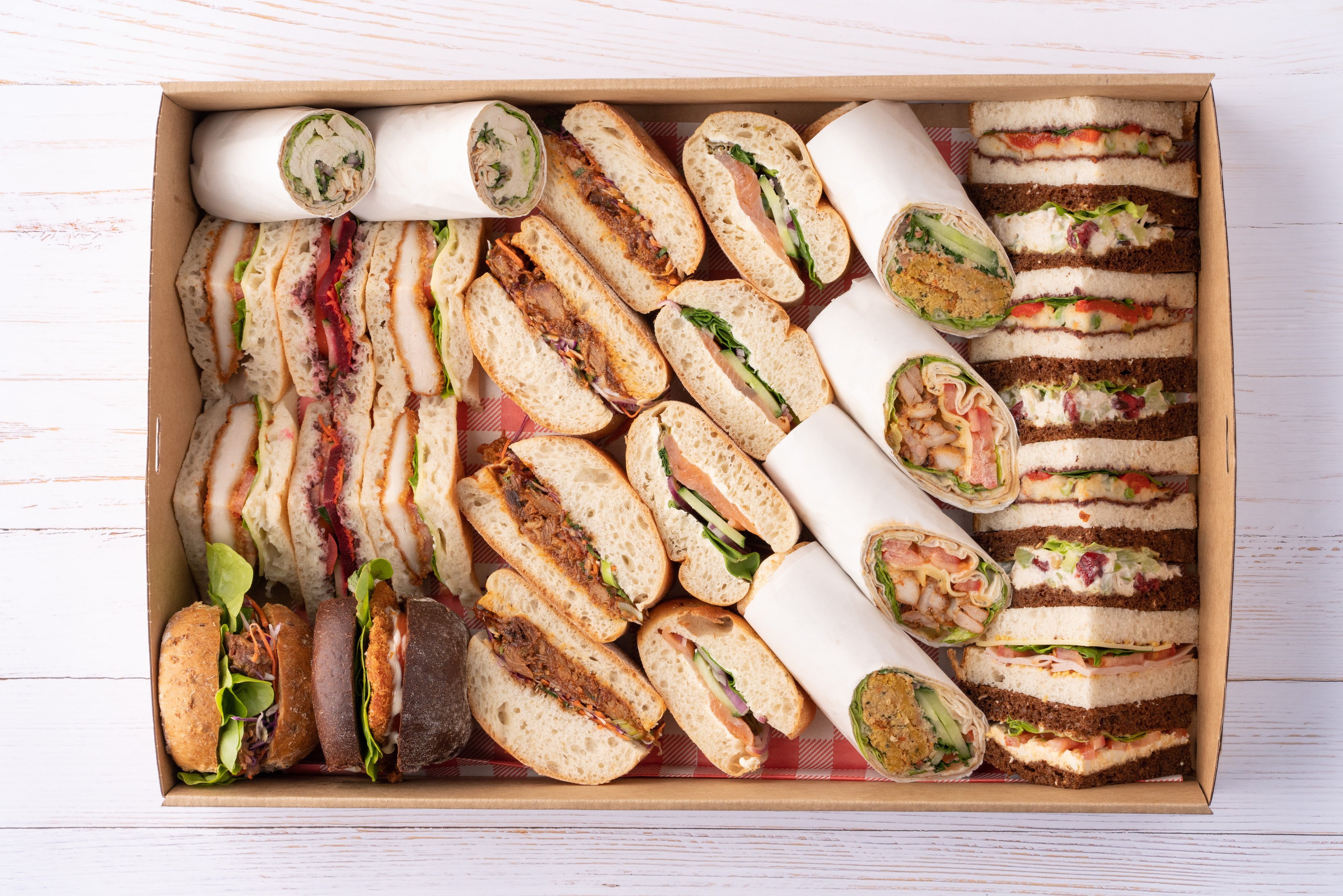 Mixed Gourmet Sandwiches Box - Catering Zone