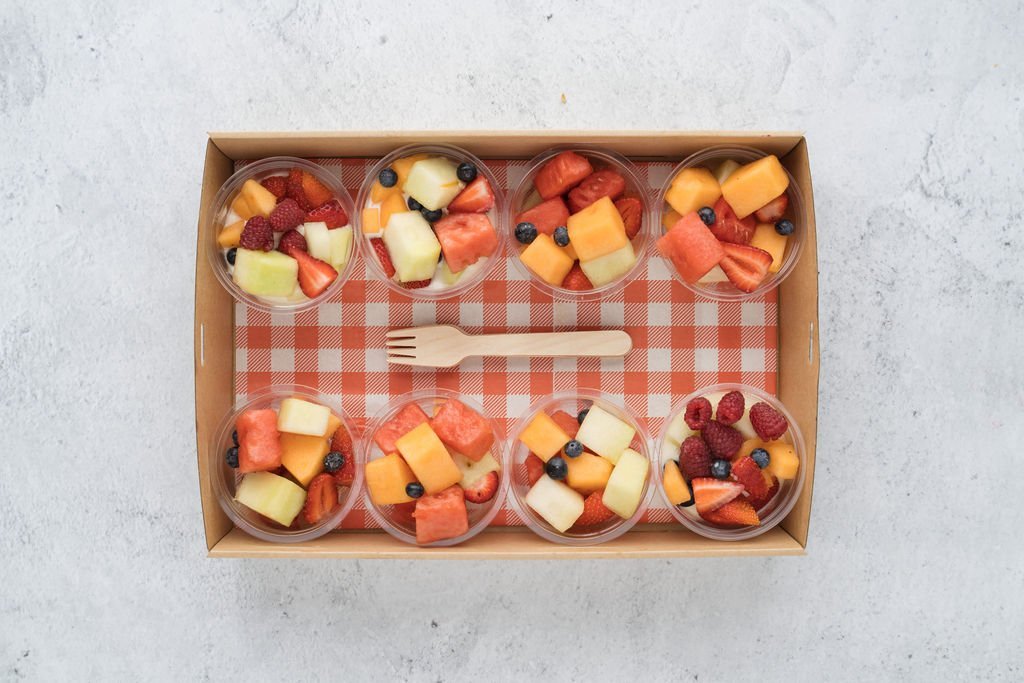 Fresh Fruit Cup Box of 8 - Catering Zone