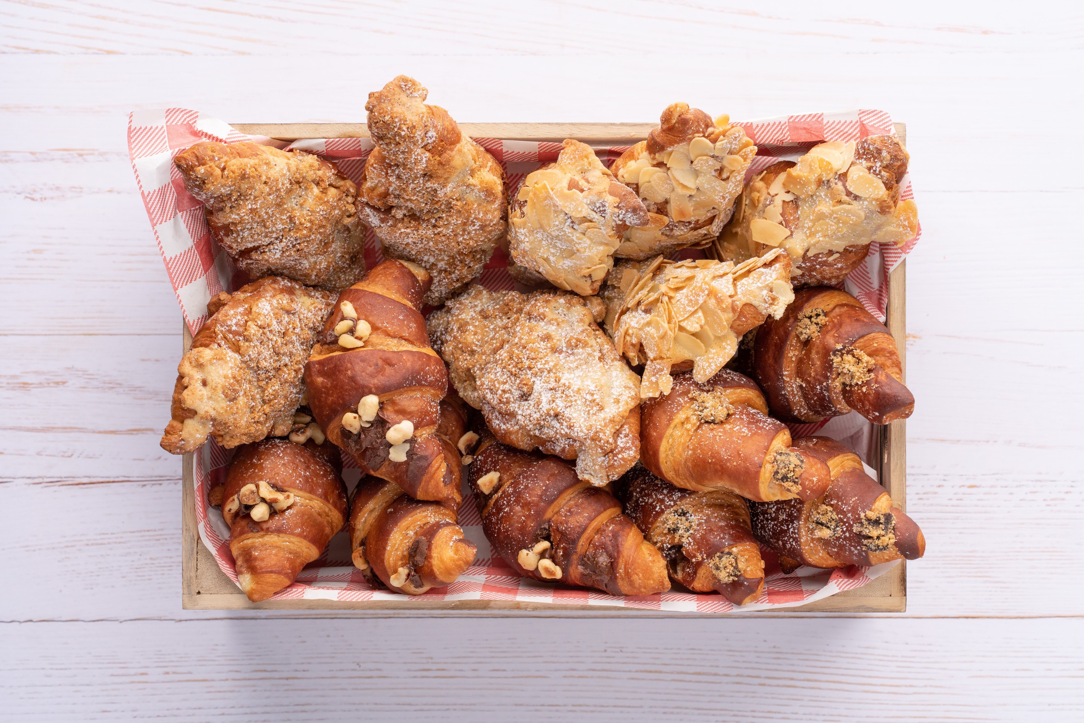 Assorted Sweet Crumble Croissants Box of 16 - Catering Zone