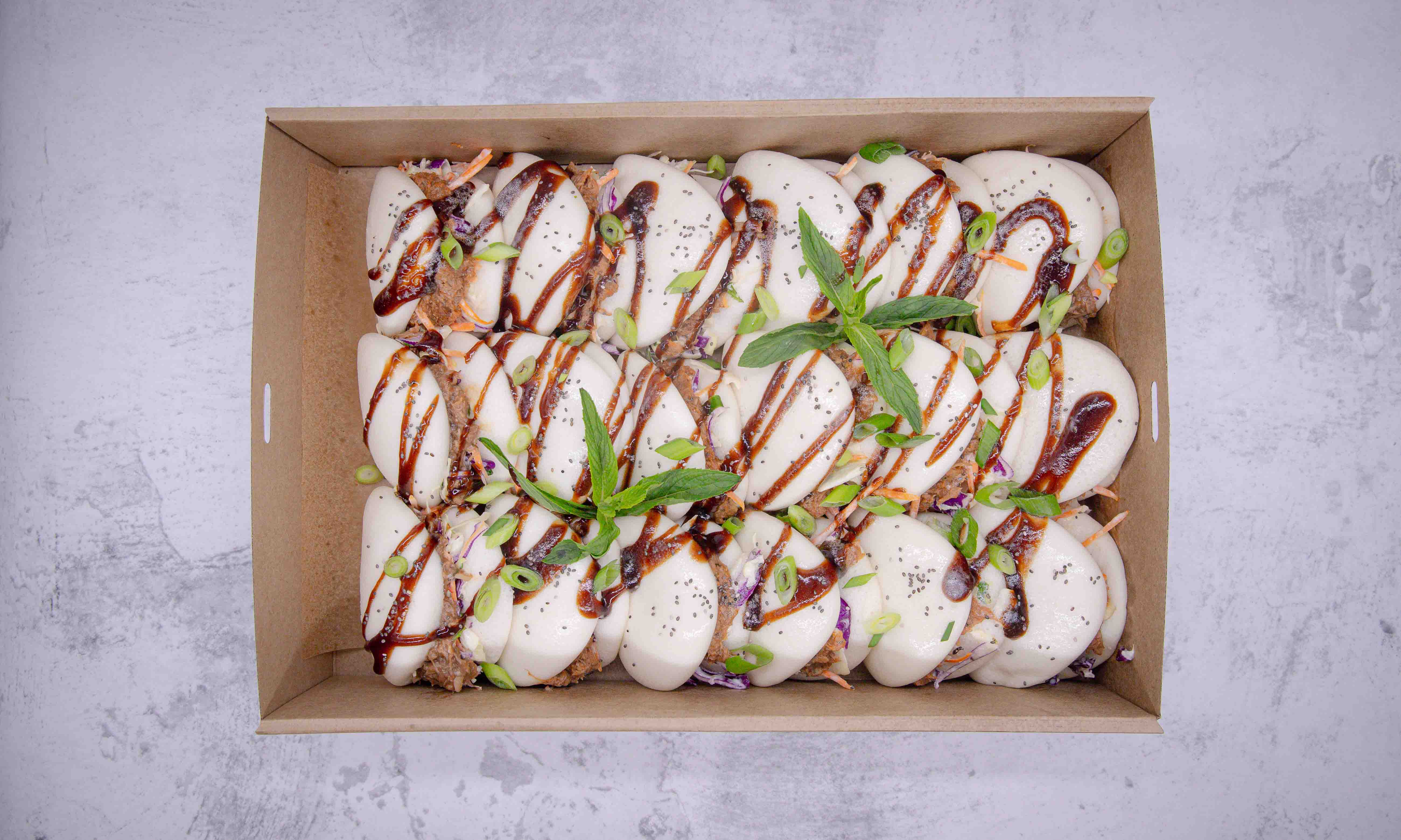 Trio Bao Bun Mixed Box of 18 - Catering Zone