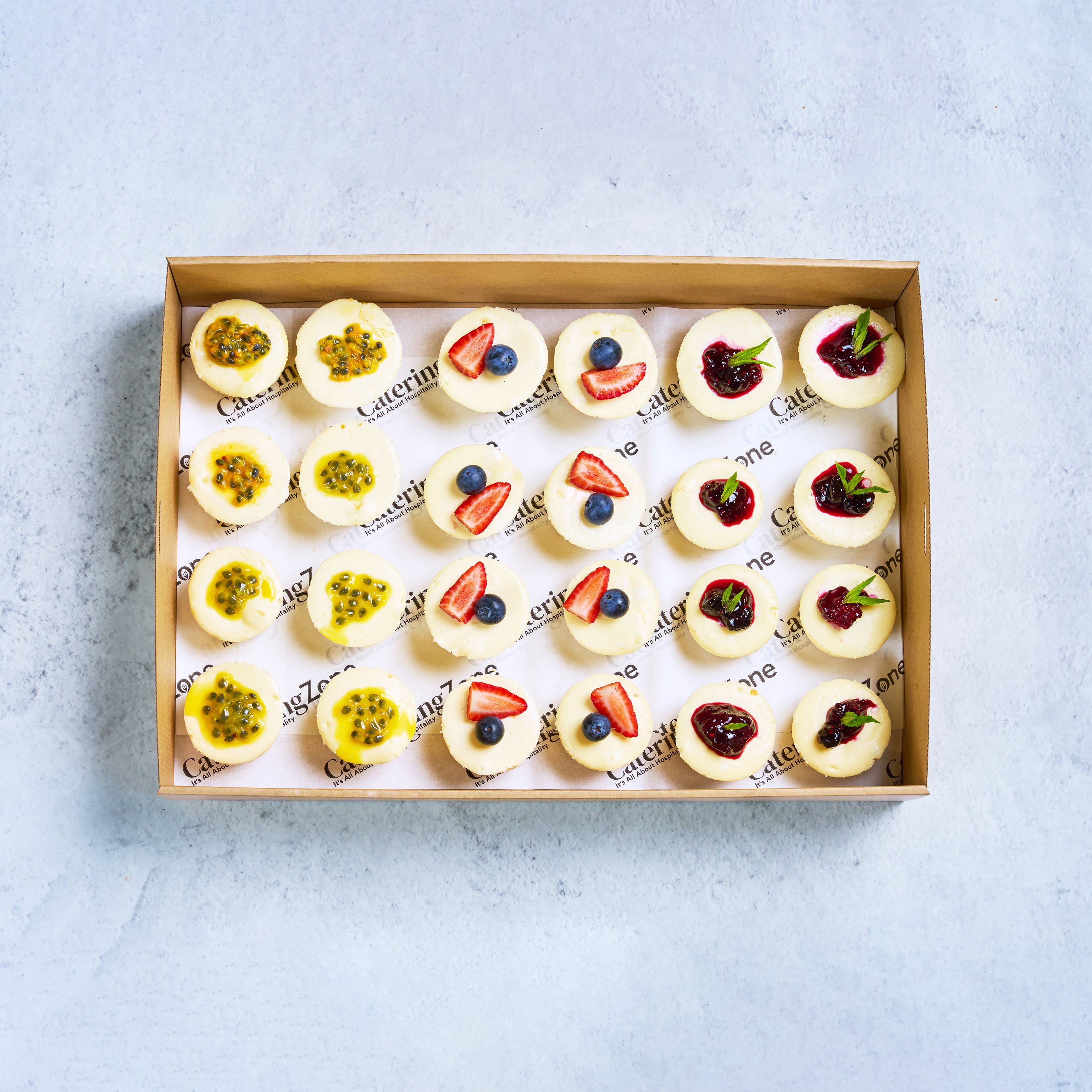 Assorted Mini Cheese Cake Platter of 24 | Catering Zone