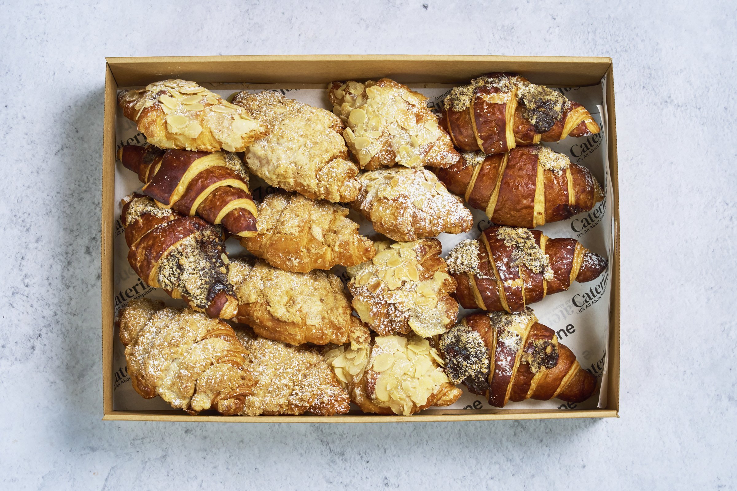Assorted Sweet Crumble Croissants Box of 16 - Catering Zone
